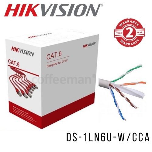 Jual HIKVISION DS-1LN6U-W/CCA UTP CAT6 Network Cable Kabel LAN CAT 6 m | Shopee Indonesia