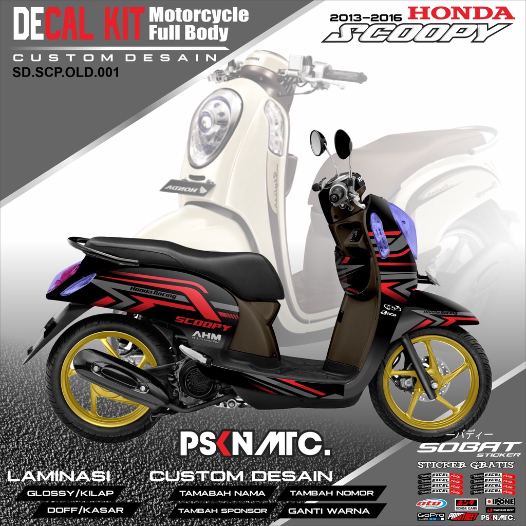 Jual Decal SCOOPY FI 2013-2016 - Dekal Stiker Striping Fullbody ...