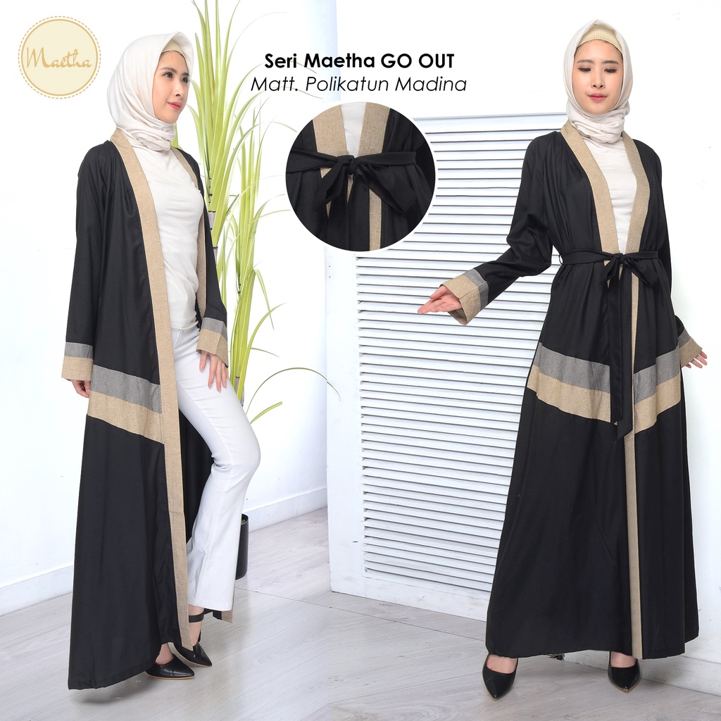 Jual Maetha - Outer Muslim Abaya Go Out Series | Shopee Indonesia