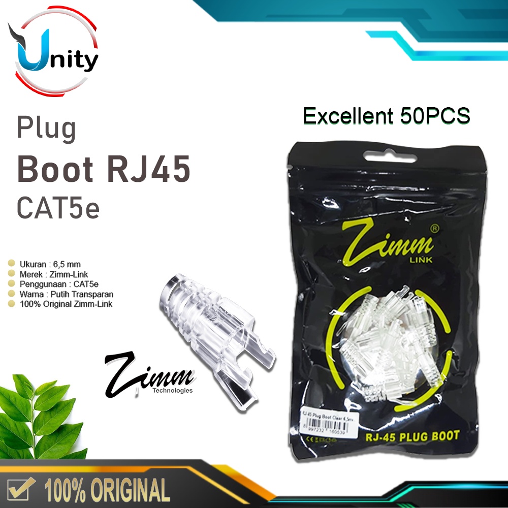 Jual Plug Boot RJ45 Pelindung Konektor RJ-45 CAT 5e Zimmlink Connector ...