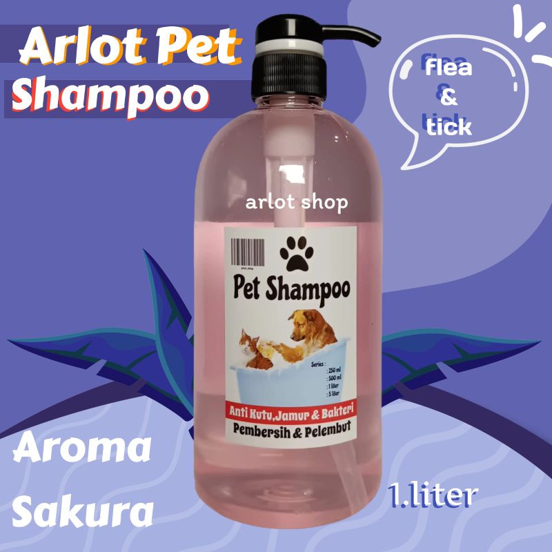 Jual shampo kucing/anjing anti kutu, jamur dan ronrok. aroma sakura 1 ...