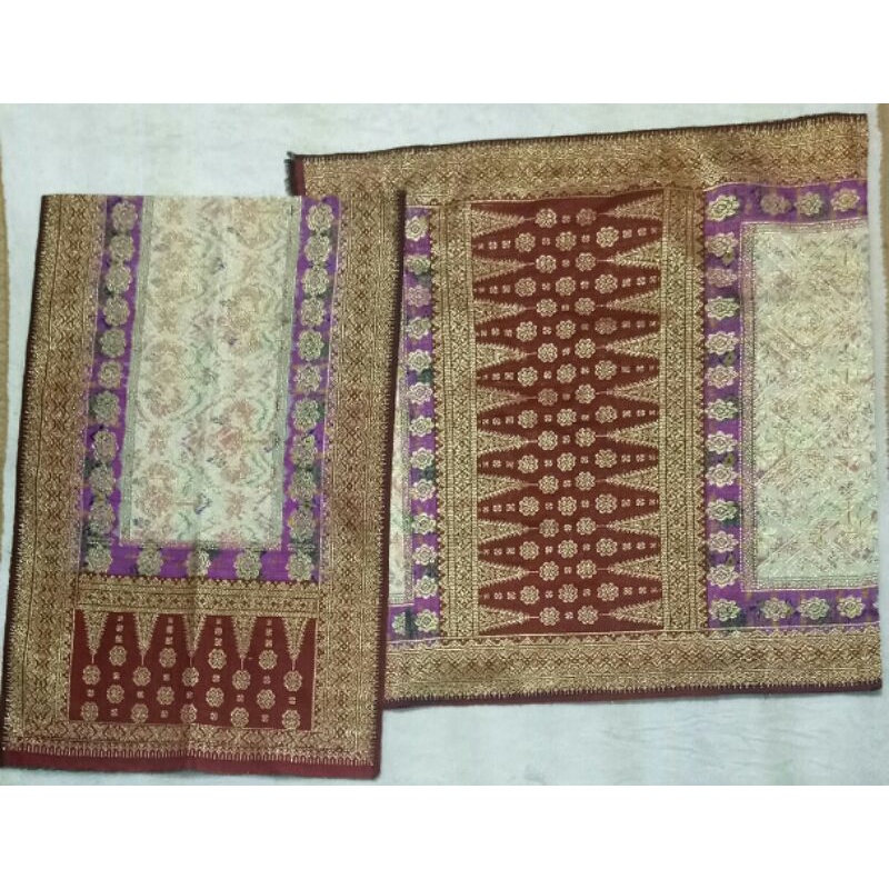 Jual Songket limar motif 3 negeri full sutra sisi unggu | Shopee Indonesia