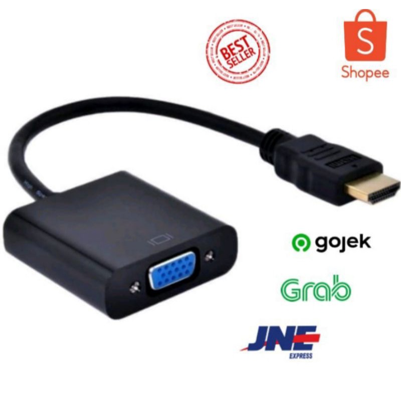Jual converter Hdmi To VGA / kabel HDMI to vga/hdmi to vga converter | Shopee Indonesia