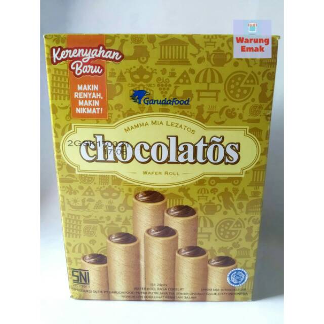Jual Chocolatos isi 12 bungkus/pcs Wafer Full Coklat | Shopee Indonesia
