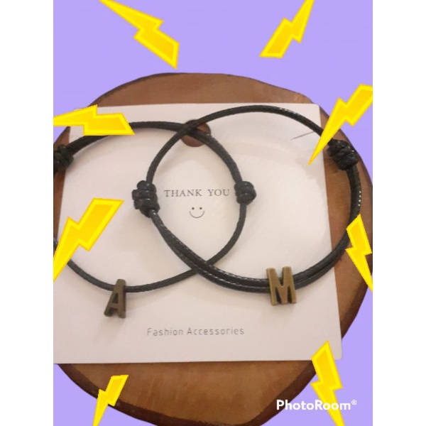 Jual (1pc) gelang custom inisial nama | Shopee Indonesia