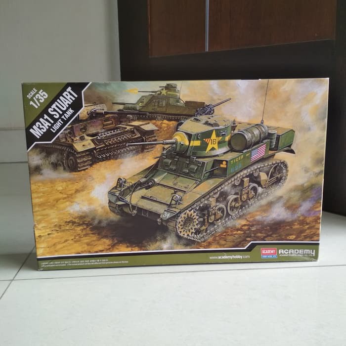 Jual Academy Mokit Model Kit M3A1 Stuart Light Tank | Shopee Indonesia