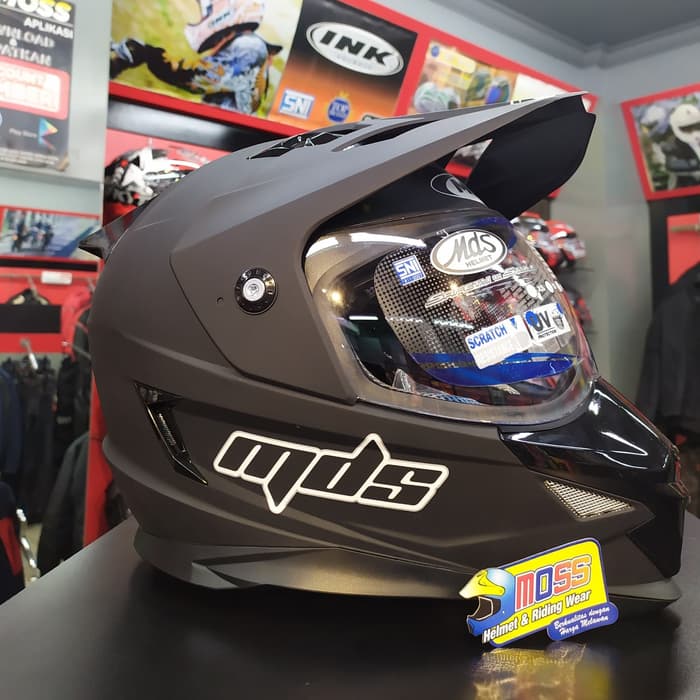 Jual Helm MDS Super Pro Solid Black Doft || Original Product | Shopee ...