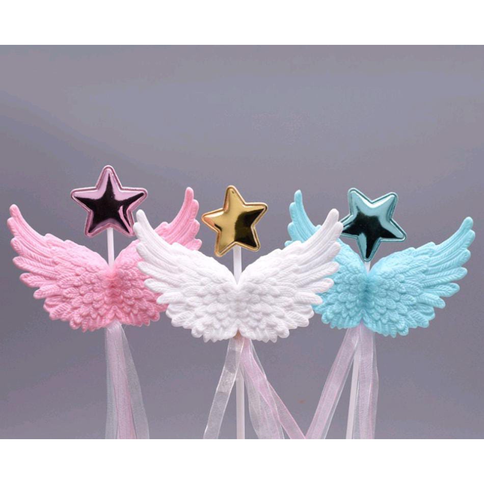 Jual Topper Angel Wings / Topper Sayap Malaikat Putih Biru Pink Kecil ...