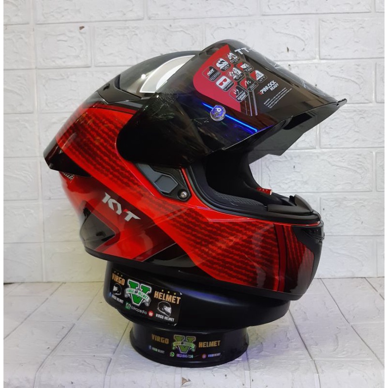 Jual KYT TT - COURSE FLAT & PIN LOCK READY MARVEL DEADPOOL (DARK SMOKE) | Shopee Indonesia