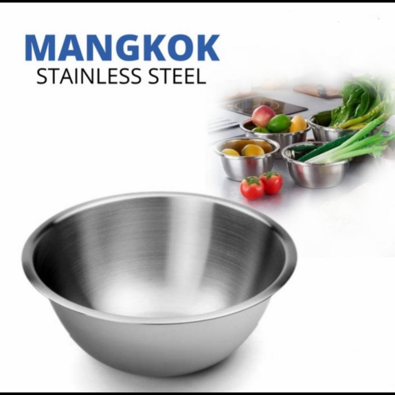 Jual baskom stainless genom tebal cekung baskom korea Baskom Adonan ...