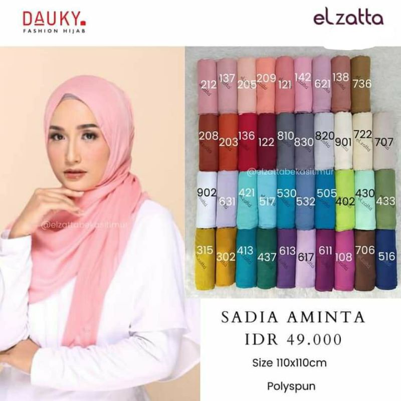 Jual Sadia Aminta scarf dengan logo elzatta | Shopee Indonesia