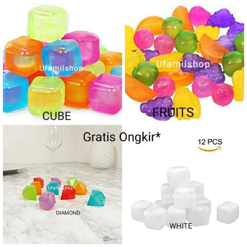 Jual Reusable Plastic Ice Cube 12 Pcs/Es Batu Pendingin | Shopee Indonesia