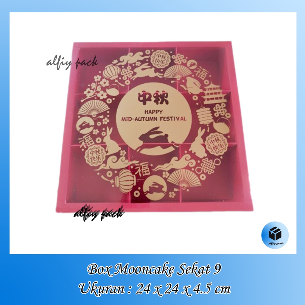 Jual 1pack isi 5pcs DUS MOONCAKE 50gr - 75gr KOTAK KUE BULAN SEKAT 9 ...