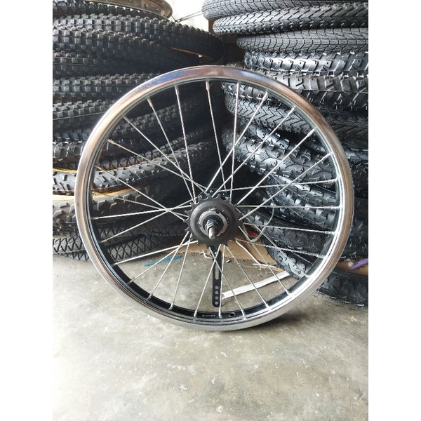 Jual velg / rims sepeda ukuran 18 terpedo besi United, sudah disetel ...