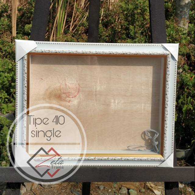 Jual Tipe 410 putih gold single - Pigura mahar ukir putih gold uk ...