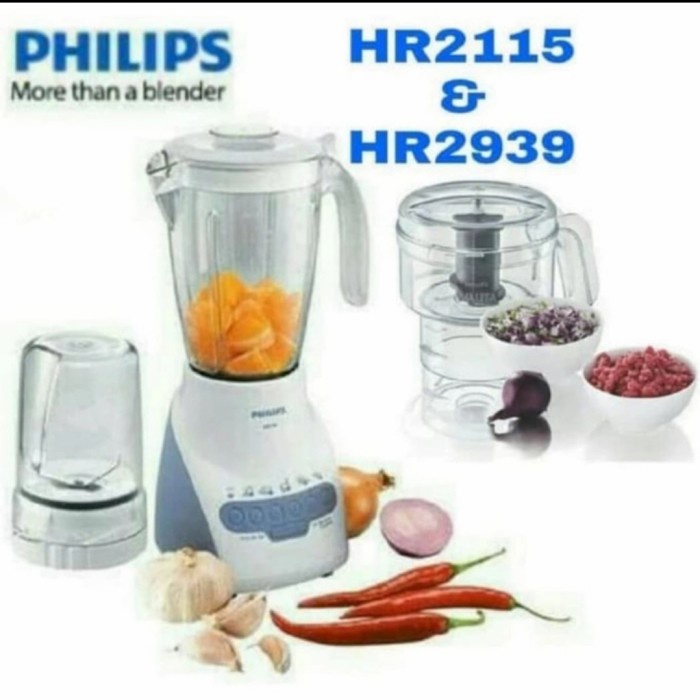 Jual Paket Blender Philips HR 2115 + Chopper Philips HR 2939 | Shopee ...