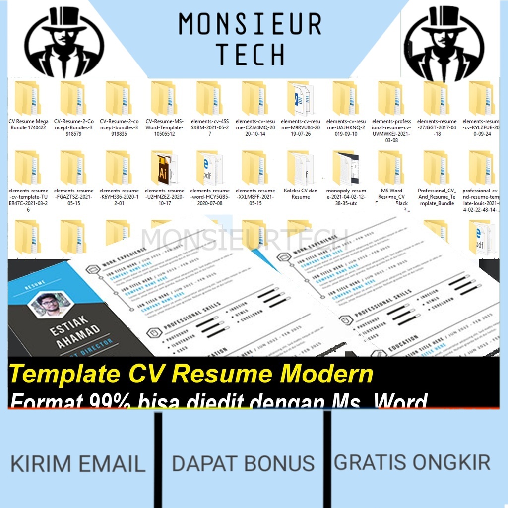 Jual READY!!! Template CV Resume Modern Profesional (Ms. Word dan ...