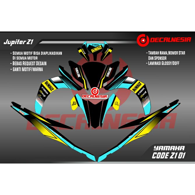 Jual Stiker Jupiter Z1 Decal Sticker Full Body Variasi Modifikasi ...