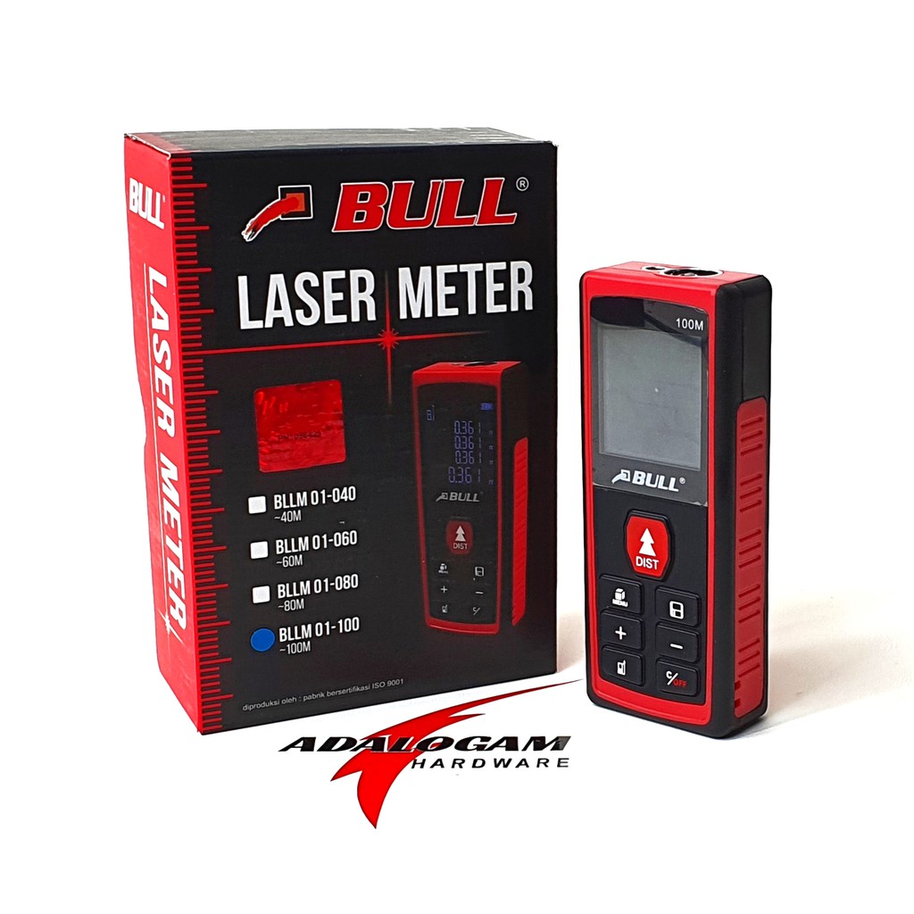 Jual BULL Meteran Laser 100 M Digital LCD Distance - Alat Ukur Jarak ...