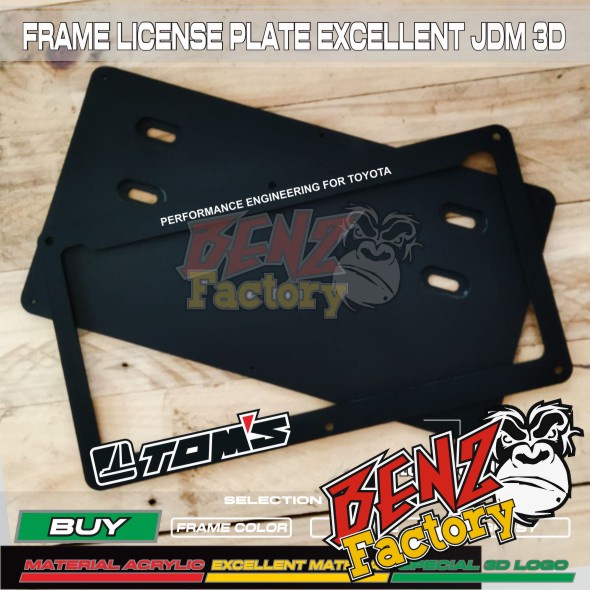 Jual FRAME LICENSE PLATE CUSTOME UNIVERSAL PLAG AND PLAY JDM TOMS ...