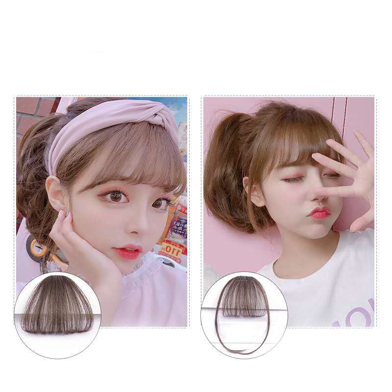 Jual Poni Palsu Hair Poni Depan Hair Extension Poni Mini Tembus Pandang ...