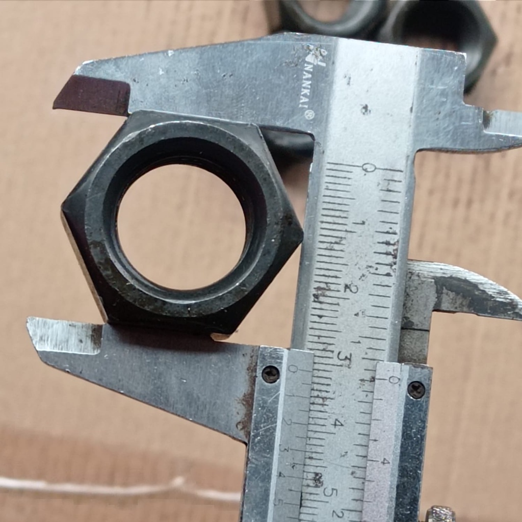 Jual MUR KUNCI 32 M22 BAJA HITAM UNTUK BAUT 32 M22 PITCH DRAT 2.5 DIAMETER LUAR 32MM DIAMETER ...