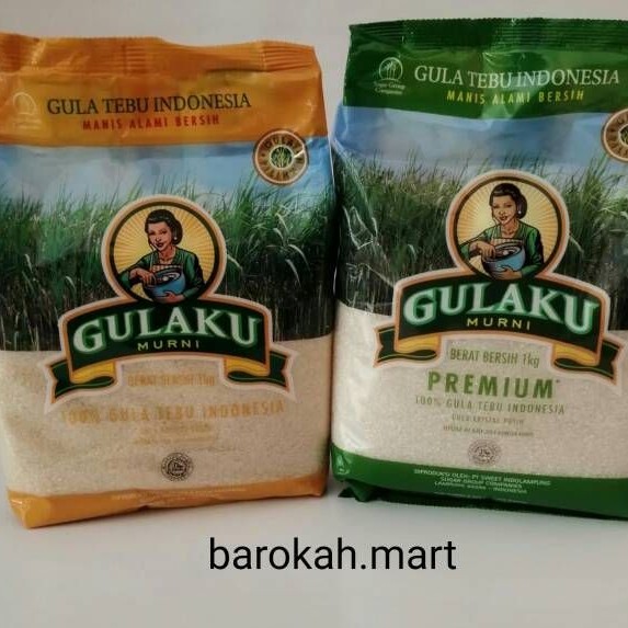 Jual Gula Gulaku kuning tebu atau premium hijau 1 kg atau 1/2kg (500gr ...