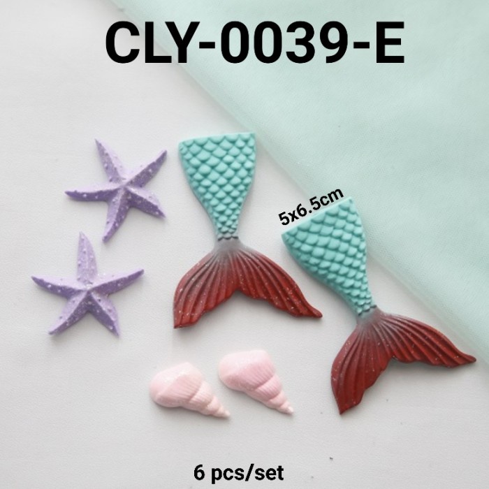 Jual GR-CLY-0039 CAKE TOPPER HIASAN KUE CLAY EKOR DUYUNG KERANG IKAN PROMO TERBARU | Shopee ...