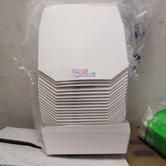 Jual Paper box M putih siap pakai dus nasi 10pcs | Shopee Indonesia