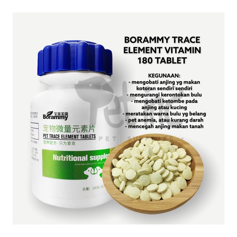 Jual BORAMMY TRACE ELEMENT VITAMIN 180 TABLET | Shopee Indonesia