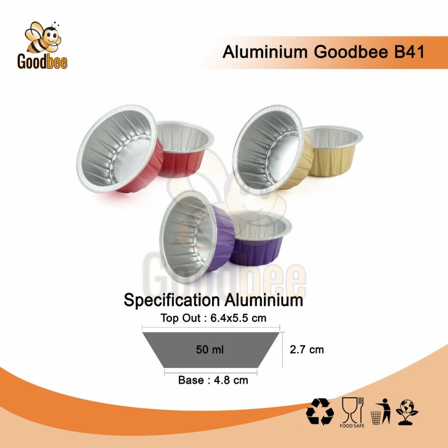 Jual Goodbee Aluminium Baking Cup B41 - 50ml | Shopee Indonesia
