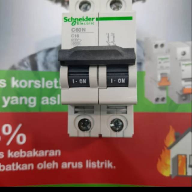 Jual MCB Schneider C60N 2P 16A - C16 | Shopee Indonesia