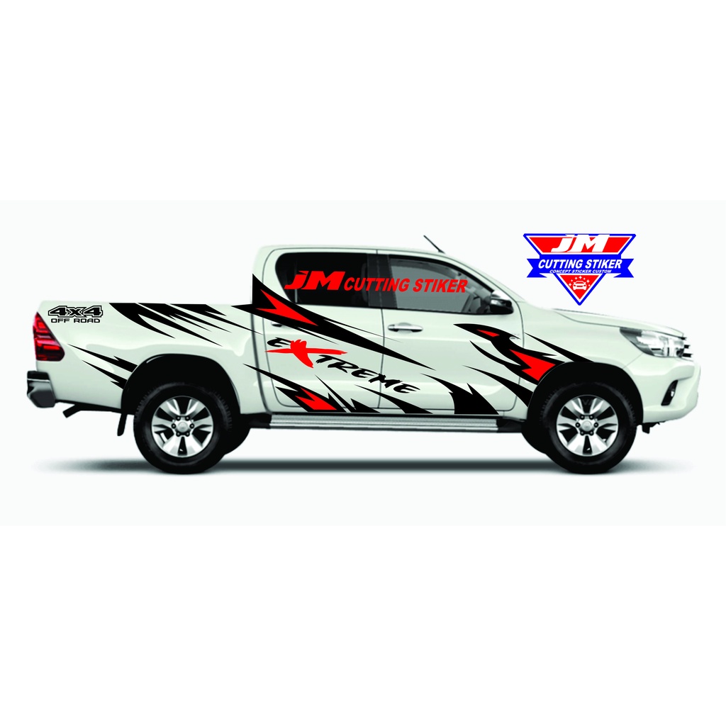 Jual Stiker mobil double cabin mobil ranger triton hilux navara dmax ...