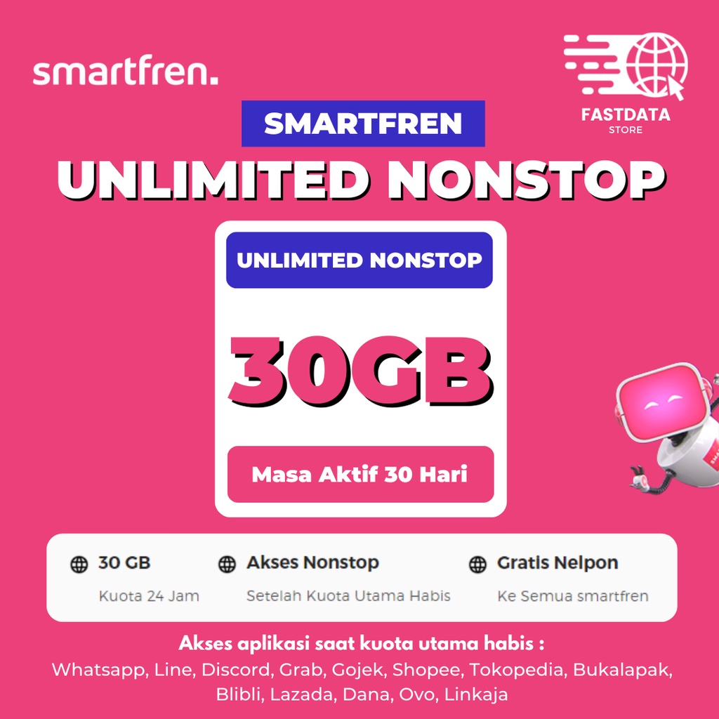 Jual PAKET DATA SMARTFREN UNLIMITED HARIAN, UNLIMITED NONSTOP & VOLUME BASED SUPER MURAH PROSES ...