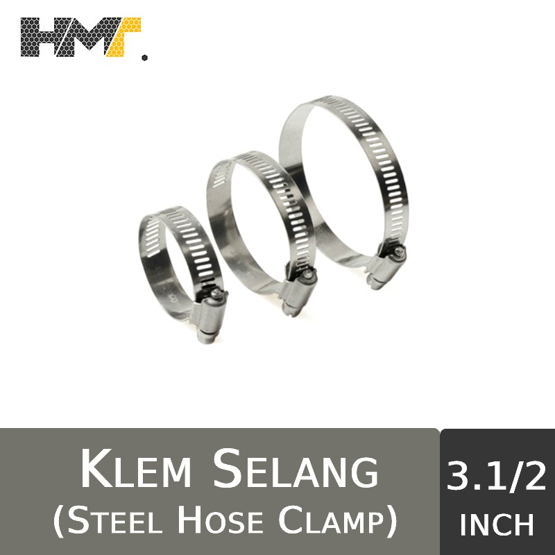 Jual Klem Selang 3.5 inch / Hose Clamp Stainless Steel 3.5" | Shopee ...