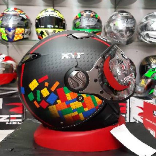 Jual KYT HELM EL SICO #5 BLACK MATT/BLACK RED (CLEAR) | Shopee Indonesia