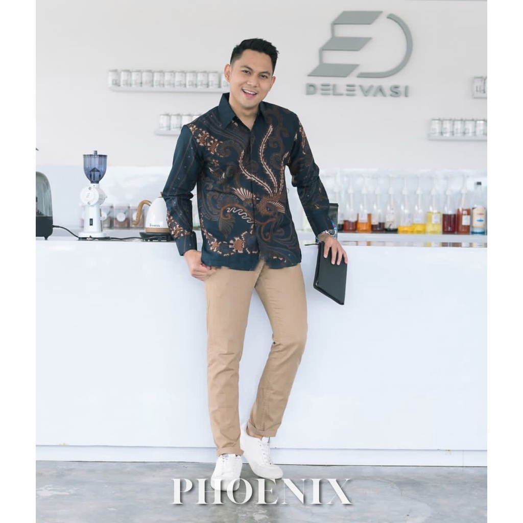 Jual PREMIUM Batik Motif PHOENIX Kemeja Baju Pria Reguler Lengan ...