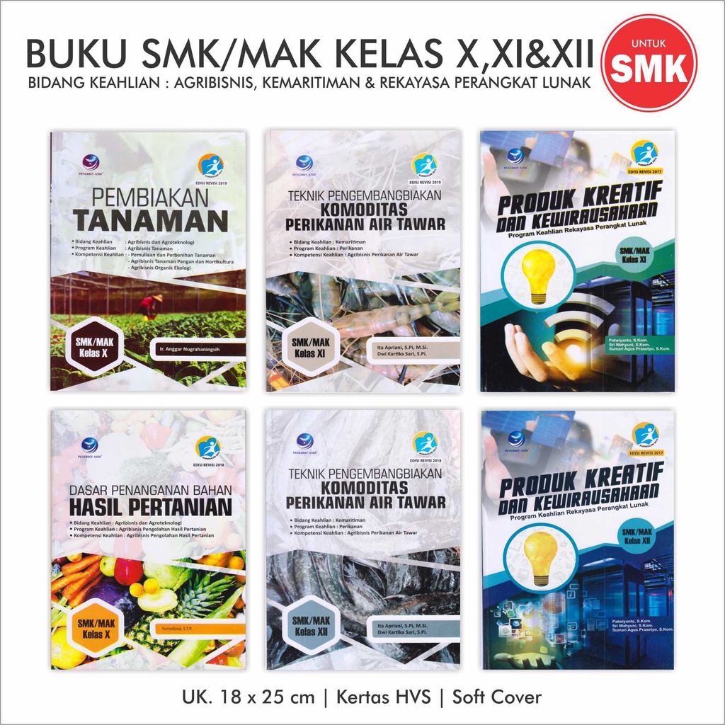 Jual Buku SMK : Bidang Agribisnis Kemaritiman dan Rekayasa Perangkat Lunak SMK MAK Kelas XII ...
