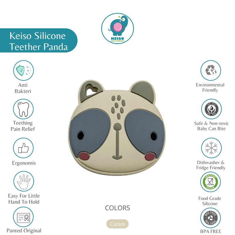 Jual Keiso Silicone Teether Panda ( mainan gigi silicone bermotif panda ... Jual Keiso Silicone Teether Panda ( mainan gigi silicone bermotif panda ...