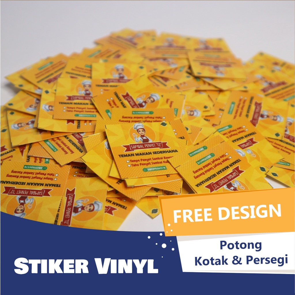 Jual Print Cetak Stiker Vinyl Label Anti Air Transparan / Bening / Susu ...