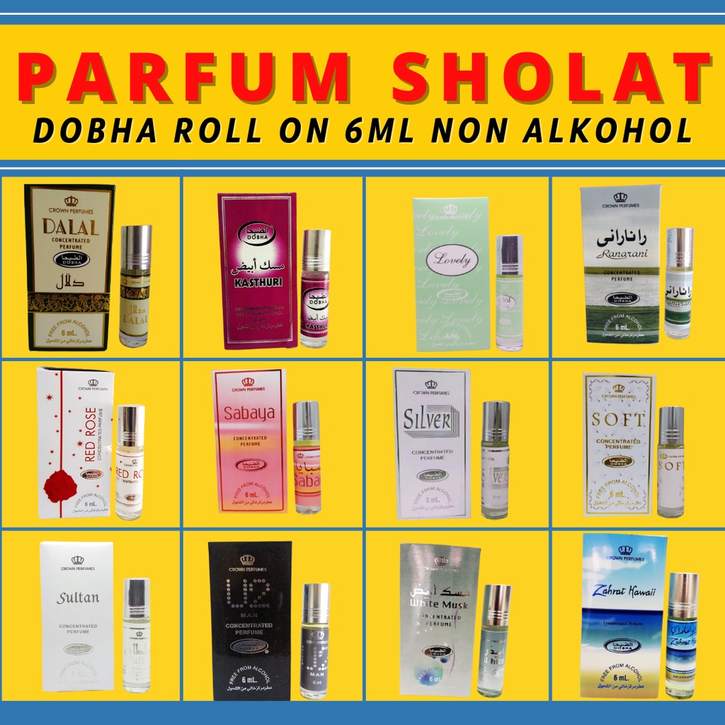 Jual PARFUM SHOLAT BPOM NON ALKOHOL DOBHA ROLL ON 6ML - PARFUM MINYAK ...