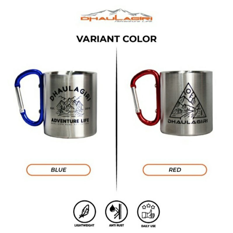 Jual MUG CARABINER DHAULAGIRI 304 STAILESS STELL ORIGINAL | Shopee ...