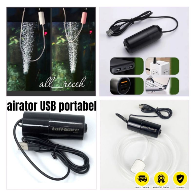 Jual aerator mini/airator/pompa udara USB/airator USB/airator portabel ...