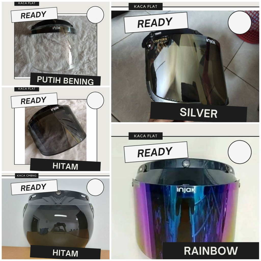 Jual kaca helm bogo kaca datar kaca cembung kaca helm classik | Shopee ...