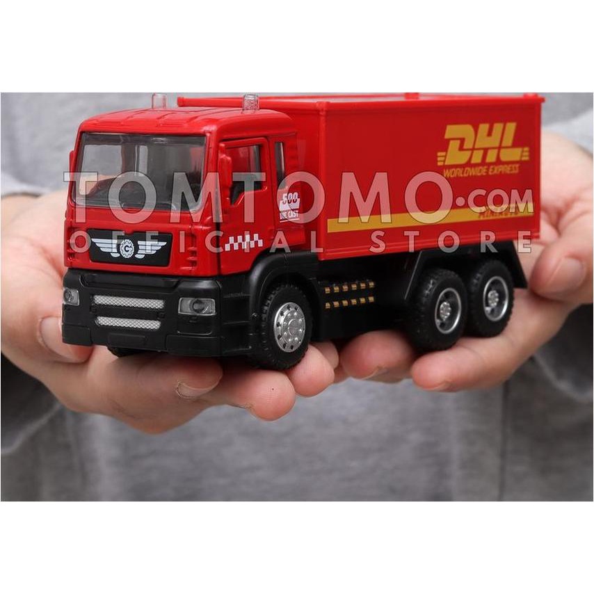Jual Mainan Mobil Besi Tomtomo Container Dhl Truck Kontainer Truk ...
