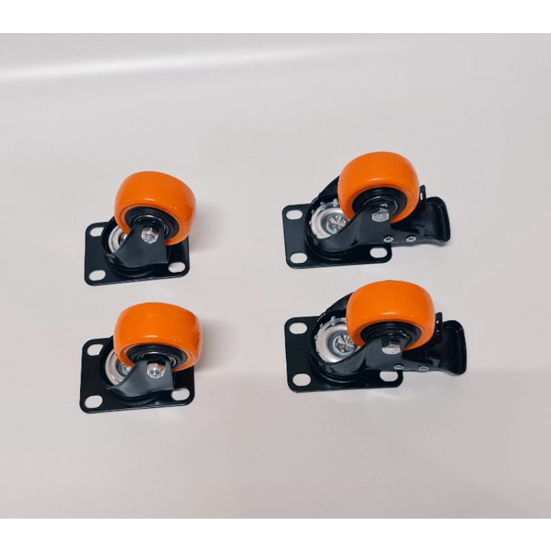 Jual Roda lemari kecil 1,5 inch pu oren 2rem 2putar (harga 4 roda ...