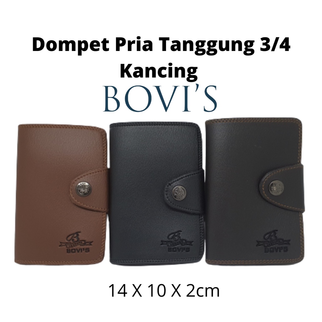 Jual Dompet Pria Cowok Laki Dewasa Bovis Tanggung 3/4 Kancing Original ...