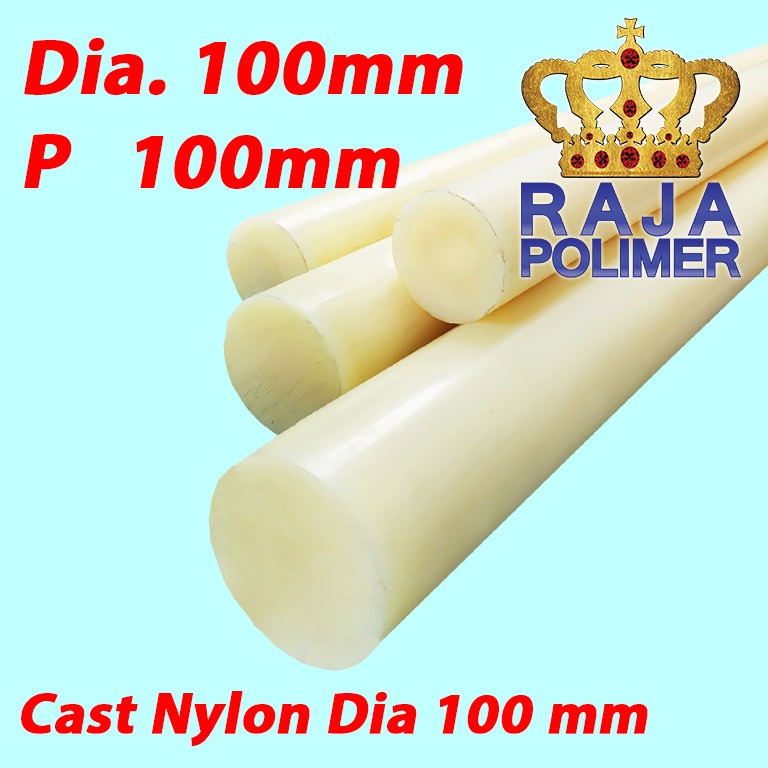 Jual Cast Nylon As Dia 100 mm x 100 Putih Gading Potongan Rod Batangan | Shopee Indonesia