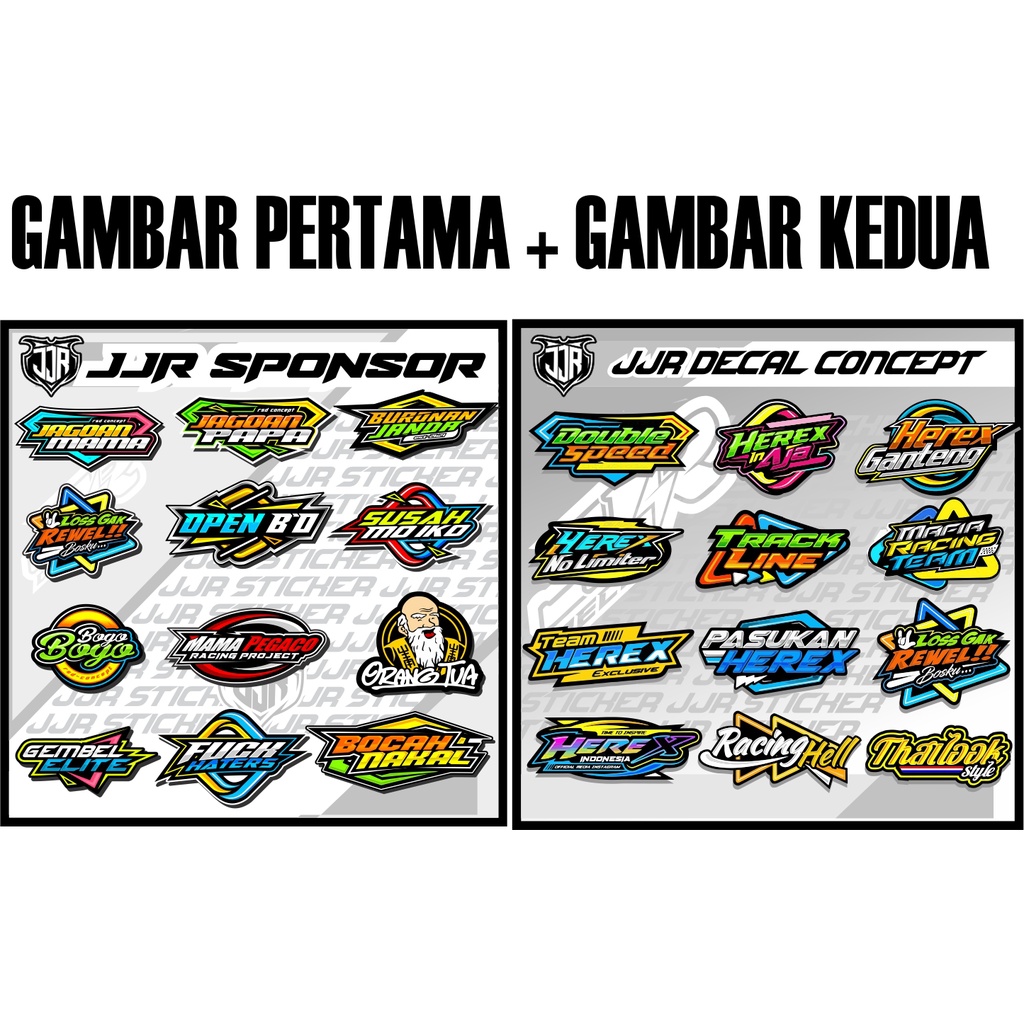 Jual 12 LEMBAR STIKER RACING HEREX ANTI AIR SUDAH TERCUTTING RAPI ...