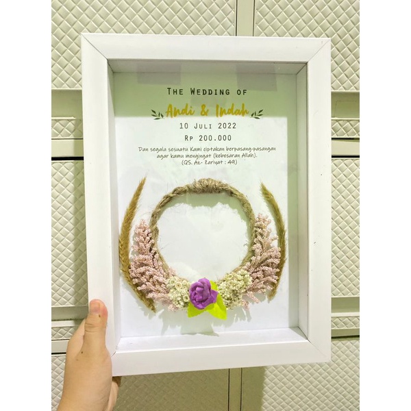 Jual MAHAR PERNIKAHAN | CUSTOM BINGKAI MAHAR 3D | BINGKAI MAHAR AKRILIK ...